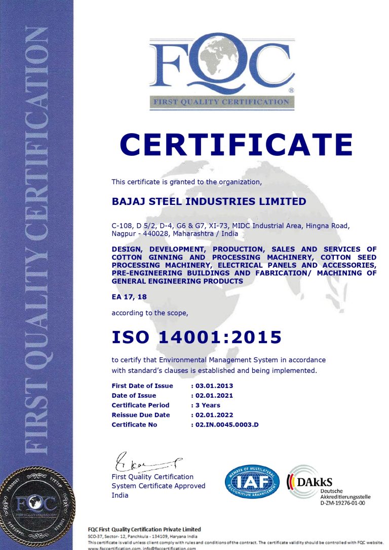 Overview – Bajaj Steel Industries LTD