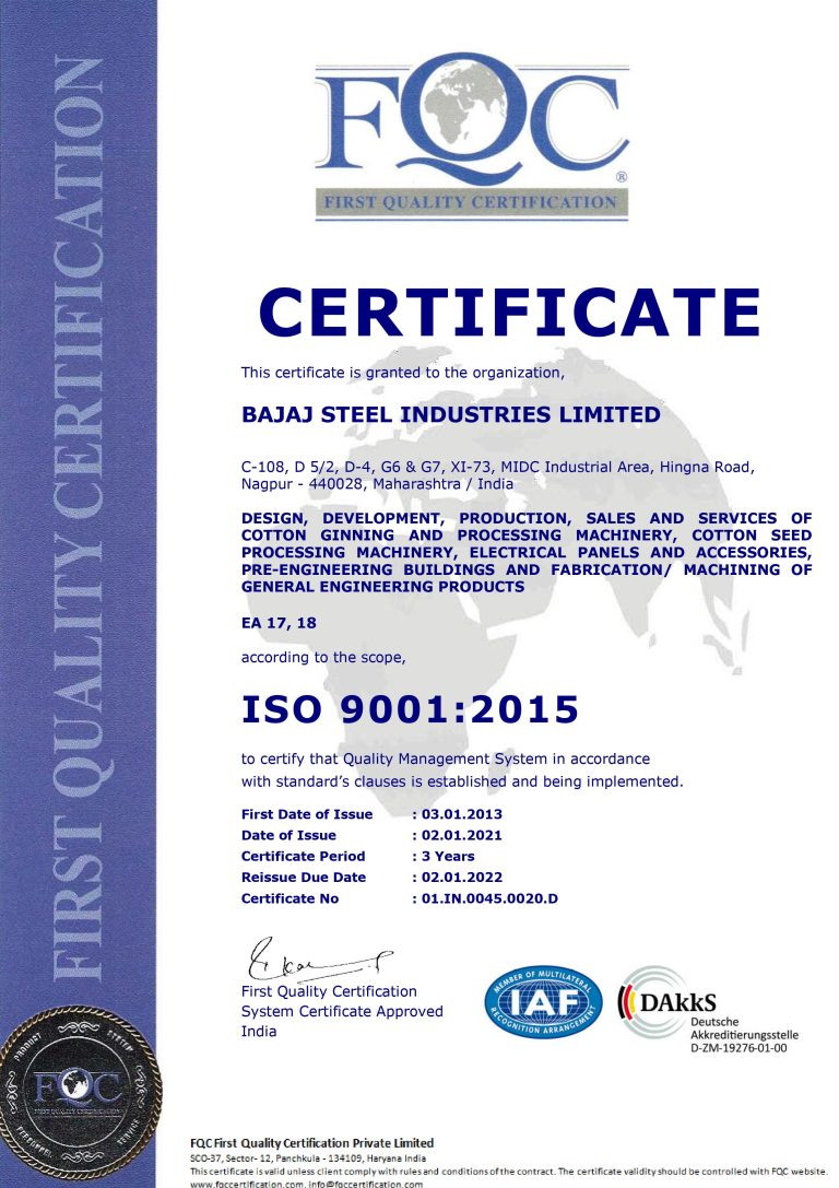 Overview – Bajaj Steel Industries LTD
